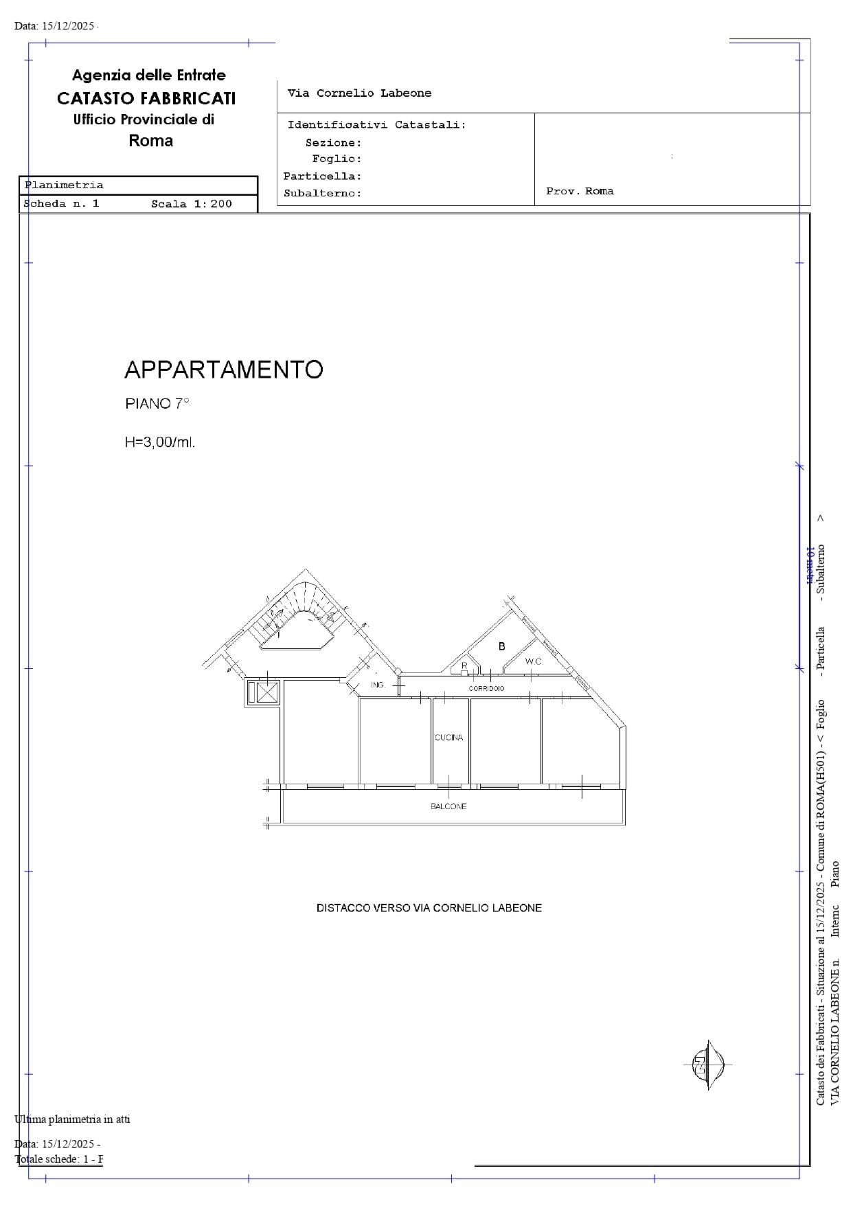vendita Casa a Roma in VIA CORNELIO LABEONE 73/2025 | Toscano